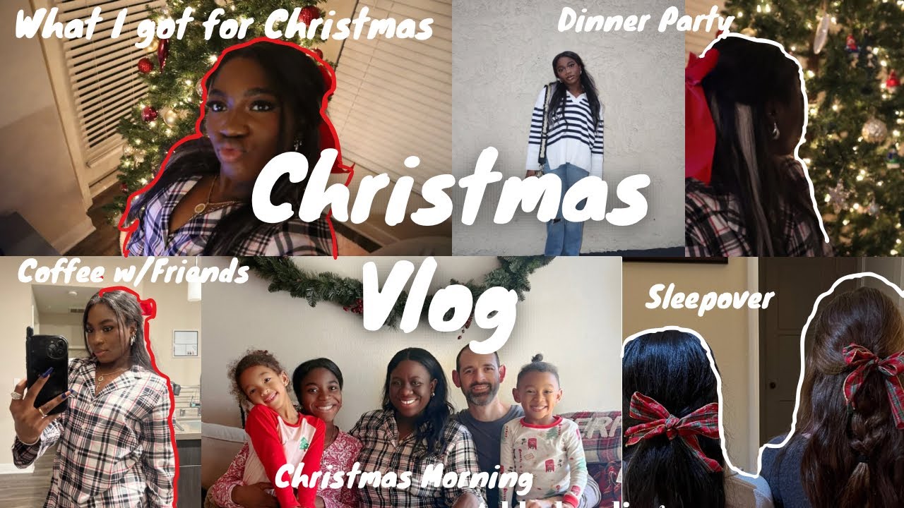 WHAT I GOT FOR CHRISTMAS + CHRISTMAS VLOG | Dinner Party , Sleepover ...