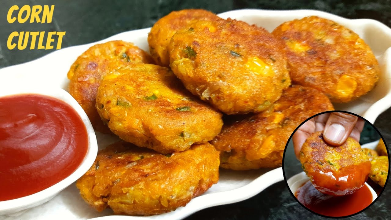Corn Cutlet | Easy Corn Tikki Recipe | Vegetable Cutlet | Easy ...