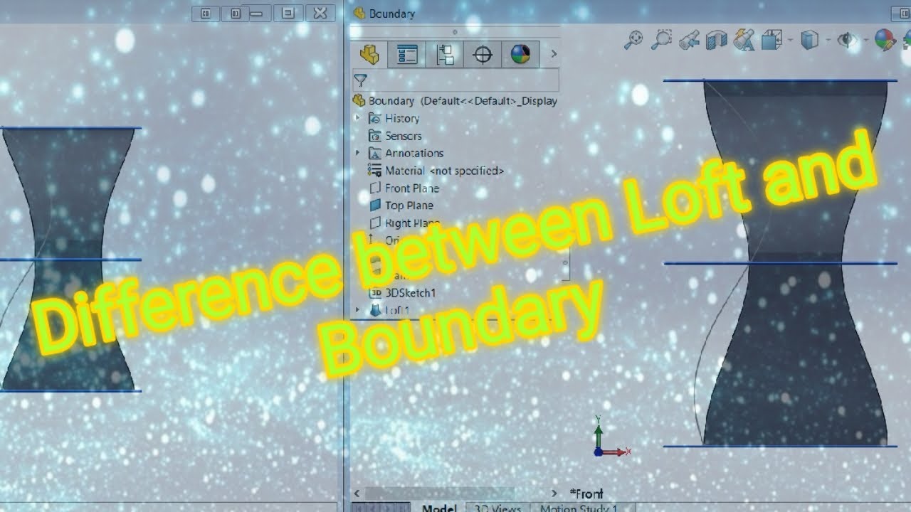 Difference between Lofted Bose and Boundary Bose in SolidWorks - YouTube