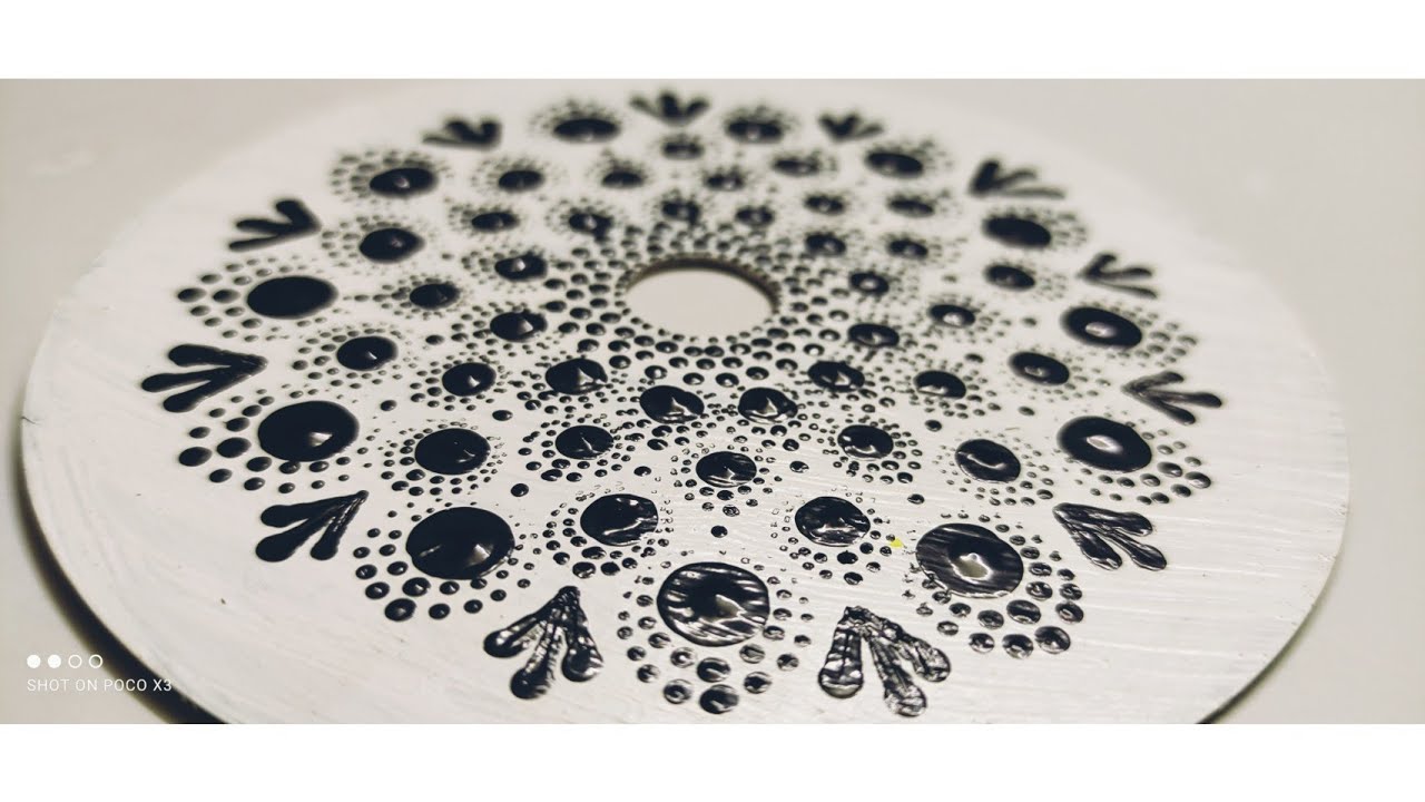 Dot Painting On CD...!!! - YouTube