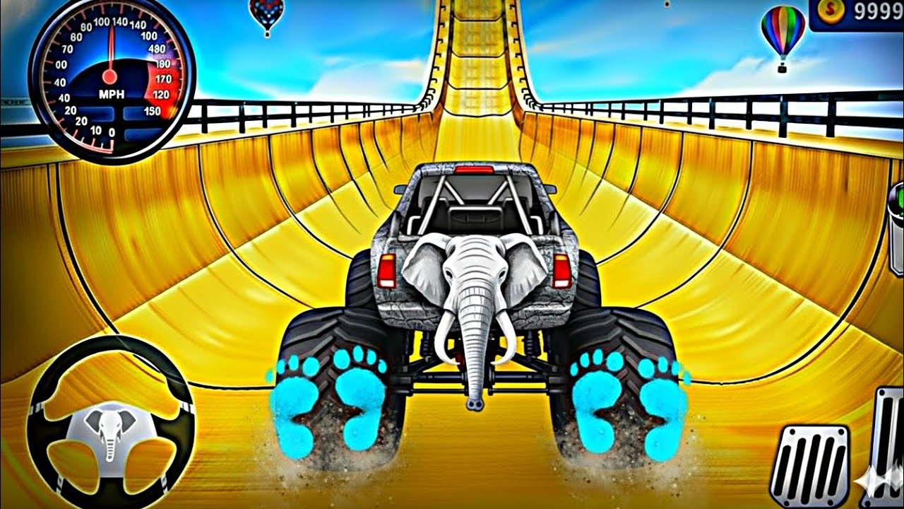 Monster Truck Fire Ramp 3D - OMG Extreme Jungle Stunts 2025" 🐘🔥🚀 - YouTube