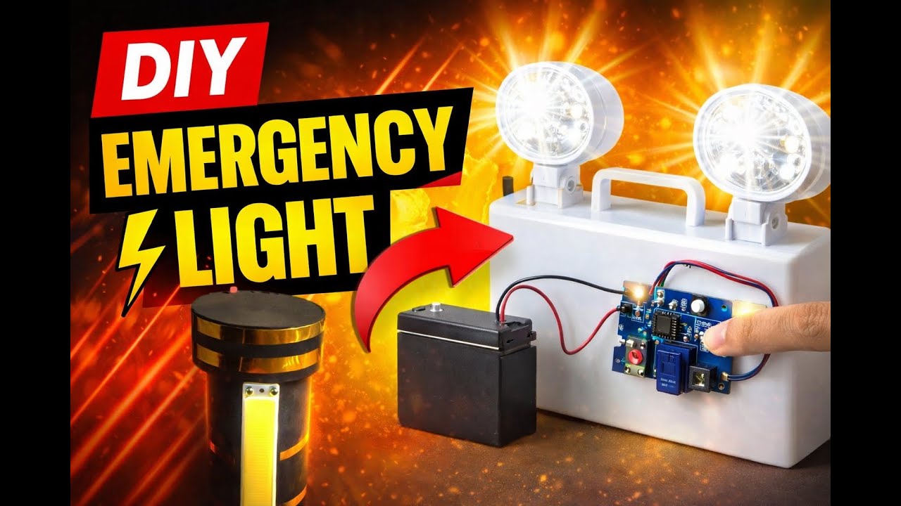 DIY Emergency Light | Power Cut Solution | Easy & Low Cost - YouTube