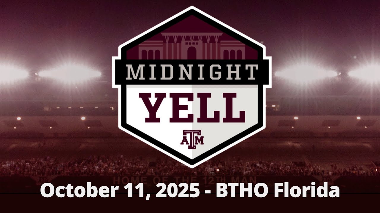 Texas A&M Midnight Yell | October 11, 2025 | BTHO Florida - YouTube