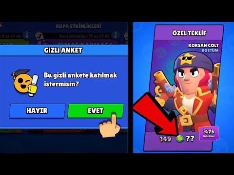 SUPERCELL'DEN YENİ GİZLİ ANKET GELDİ👀 KORSAN KOSTÜMLERİ NE ZAMAN GELECEK ?!? - Brawl Stars