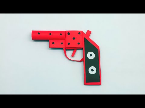 DIY Pubg Flare Gun - How To Make A Paper Gun Easy - Making Paper Revolver That Shoots - DIY Mini Gun