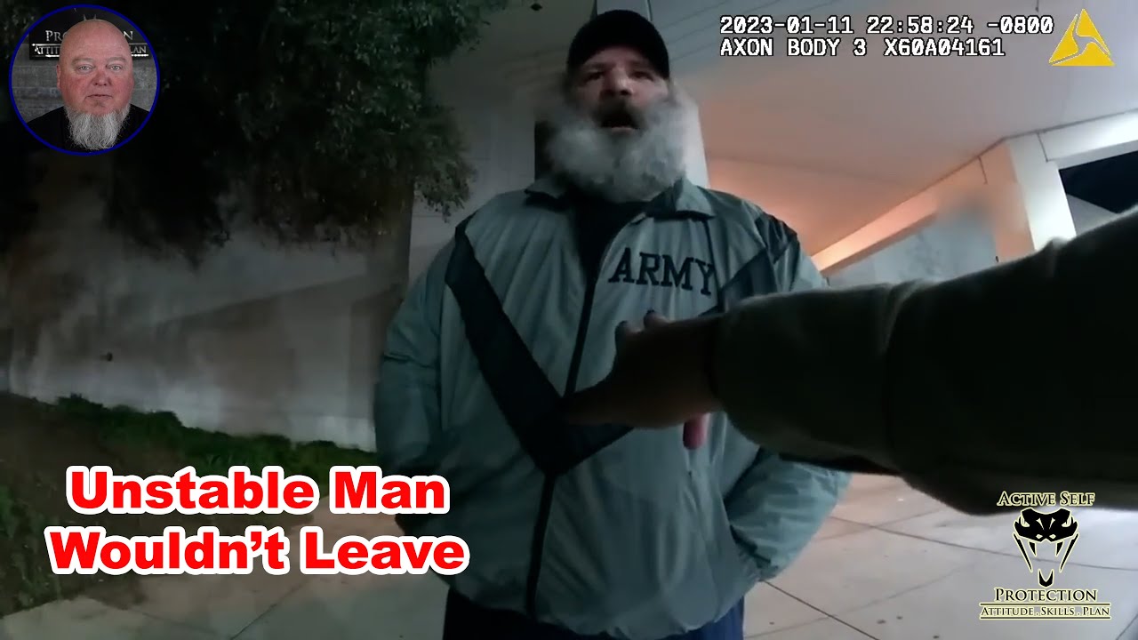 Officers Respond To Unstable Man Outside Of Establishment - YouTube