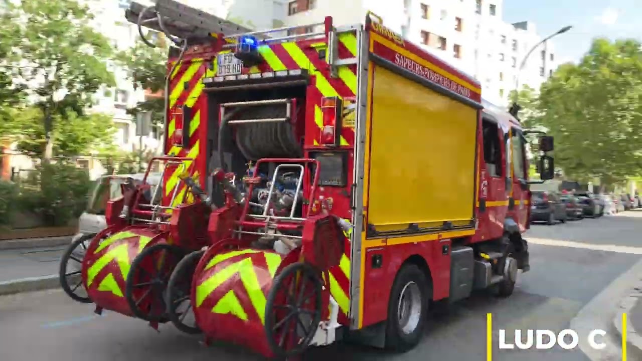 Pompiers de Paris FPTL EPA AR en urgence Paris Fire Dept fire engines ...