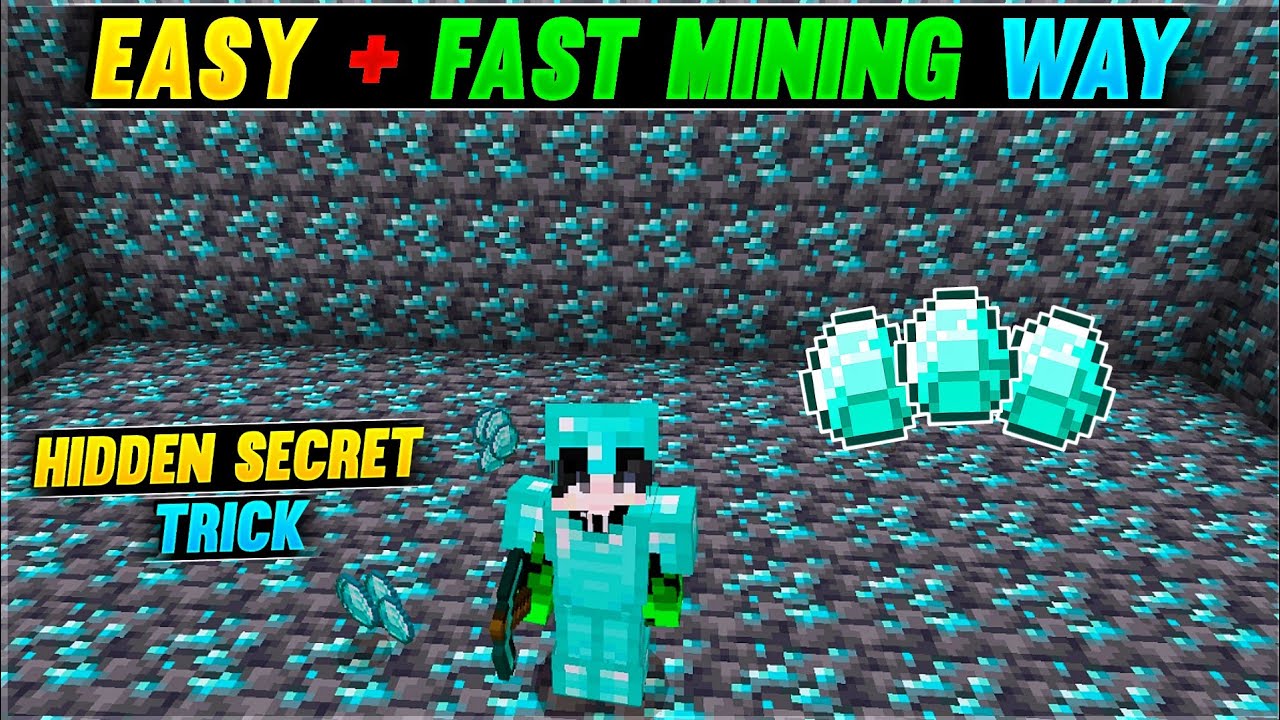 Minecraft Easy + Fast Mining Way Hidden Secret Trick 1.19 | in 2023 ...