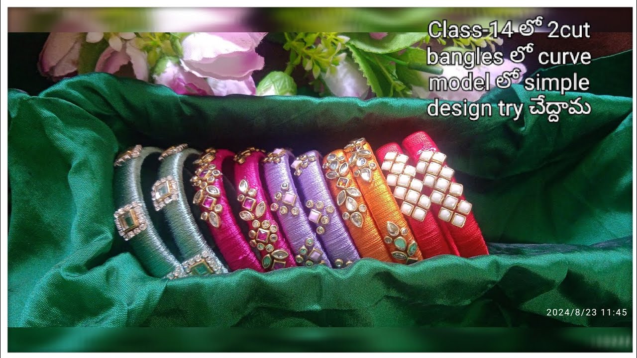 Class-14 లో 2cut bangles లో curve model లో simple design try చేద్దామ ...