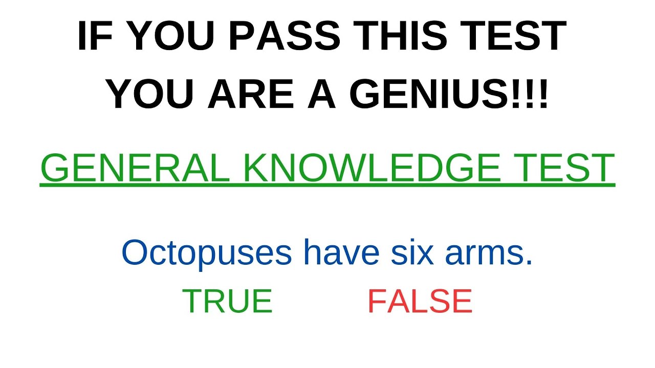 True or False Quiz | Only A Genius Can Score 100% #challenge 3 - YouTube