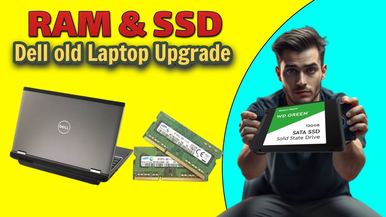 How to Upgrade or Install SSD & RAM in a Dell 2nd Gen Laptop || How ...