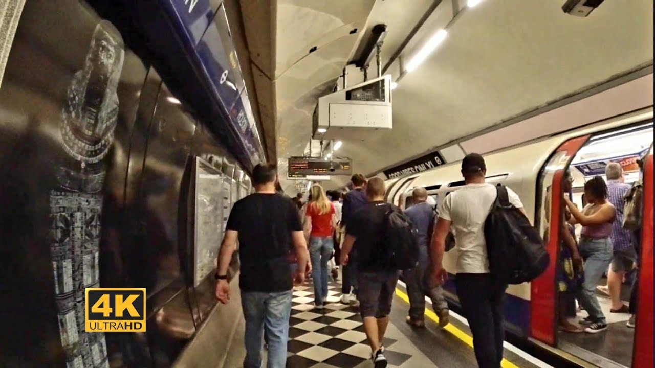 [4K] 🇬🇧 Walking inside TFL train and London Underground - YouTube