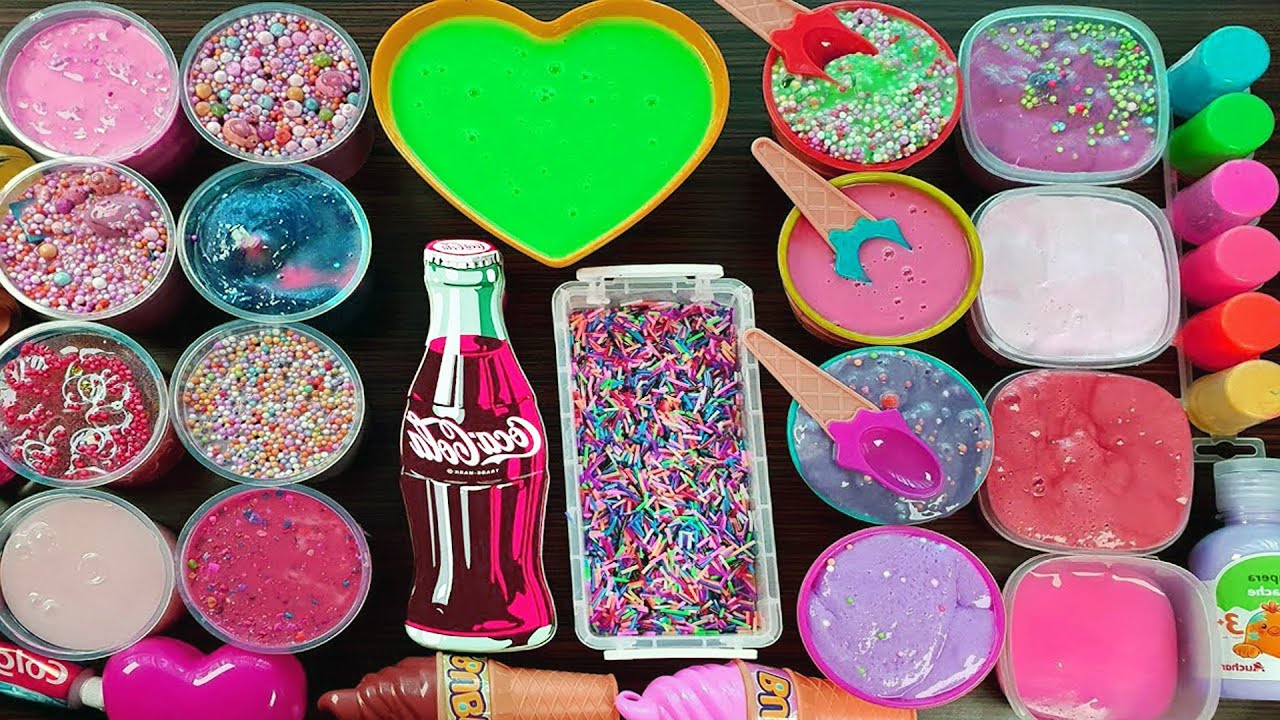 Slime Smoothie Mixing Old Slime Satisfying Video - YouTube