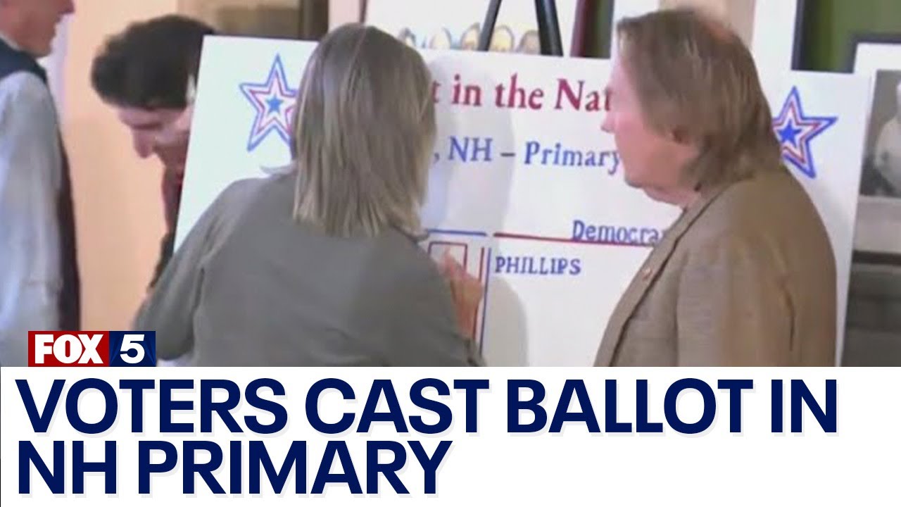 Voters cast ballot in New Hampshire primary - YouTube