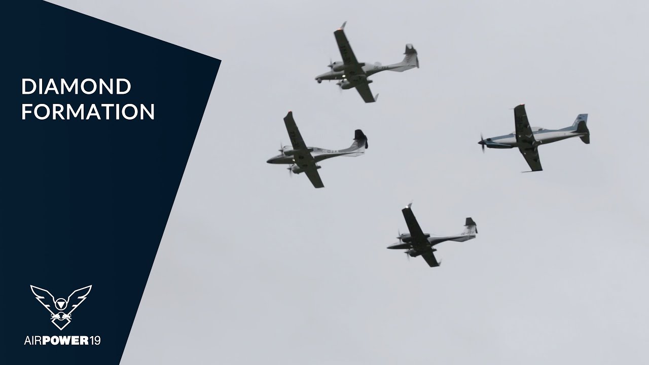 DIAMOND AIRCRAFT Formation (DA42/DA62/DART) | AIRPOWER19 - YouTube
