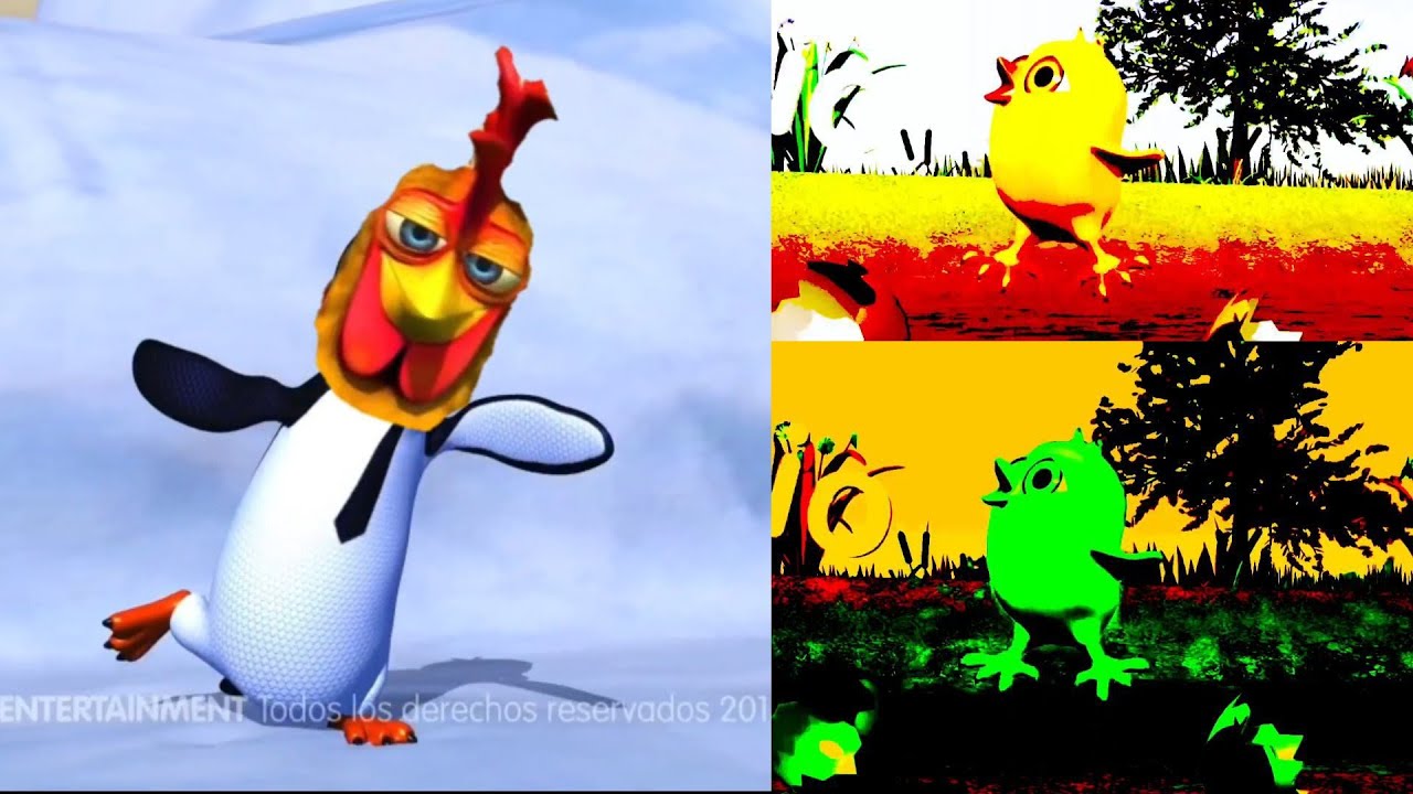 El Pollito Pio en Diferentes Colores Versus El Pinguino pero Bartolito ...