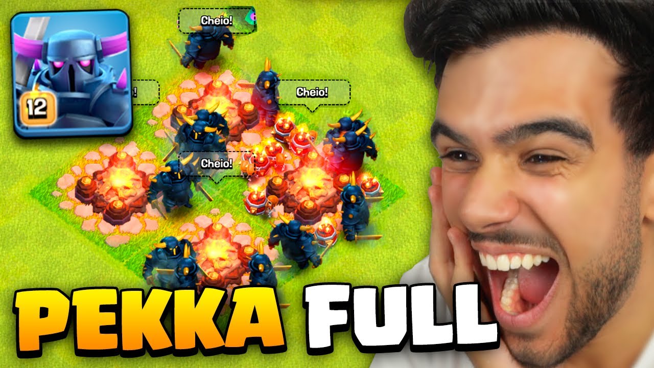 ATAQUEI COM 20 PEKKAS NÍVEL MÁXIMO E DESTRUÍ O CLASH OF CLANS! - YouTube