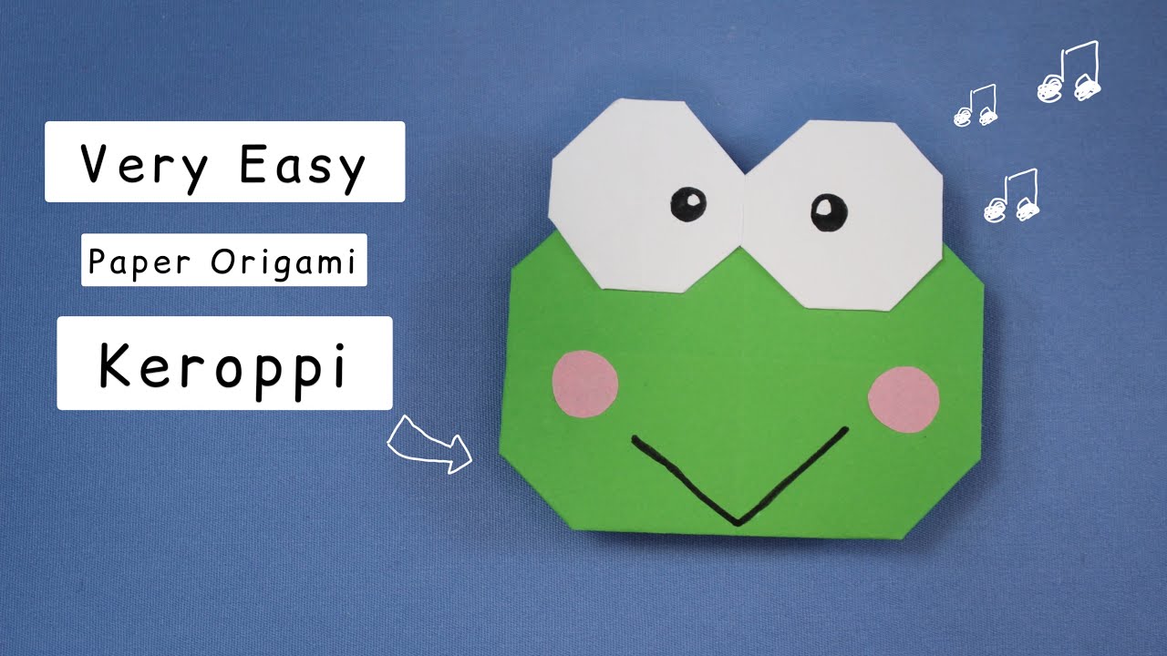 How to make a Paper Origami Keroppi | Paper Craft Tutorial Very Easy ...