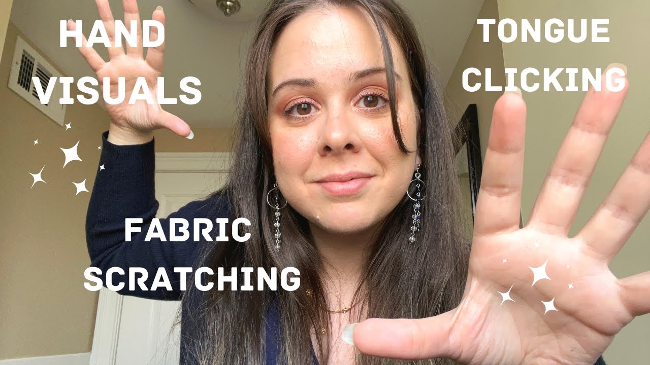 FAST ASMR| word repetition, hand visuals, tongue clicking, putting ...