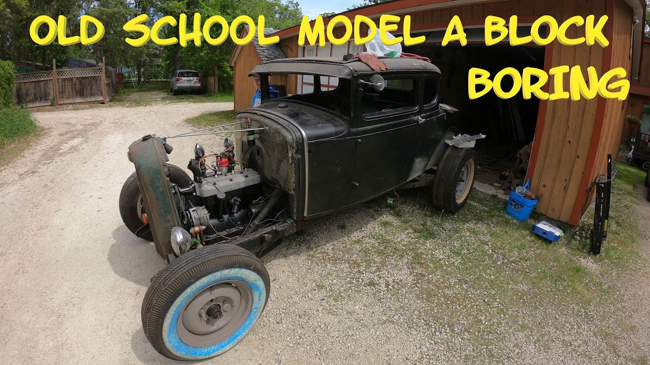 Test Boring a Ford Model A Banger With Van Norman 777 Boring Machine in ...