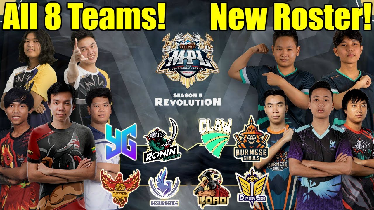 Mobile Legends - MPL MYANMAR SEASON 5 ALL TEAMS AND NEW ROSTERS! - YouTube