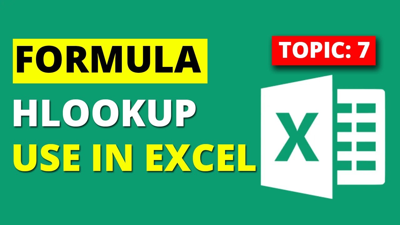 How To Use Hlookup Formula Use In Excel Topic 7 With Wp1 Webplanner1