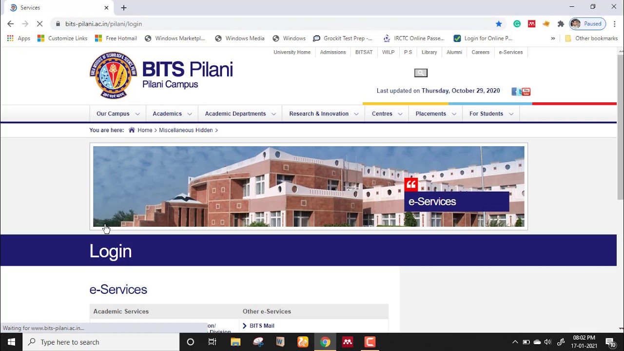 How to login to BITS ERP using BITS MAIL ID - YouTube