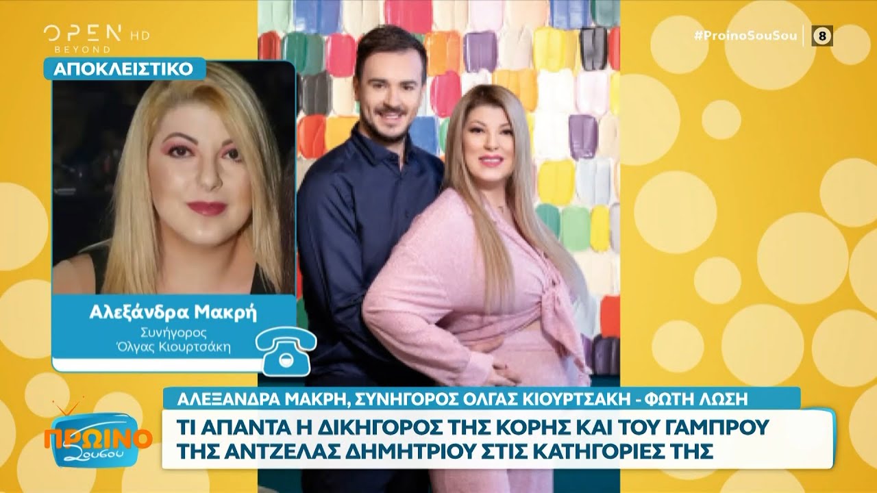 Τι απαντά η δικηγόρος της κόρης και του γαμπρού της Άντζελας Δημητρίου ...