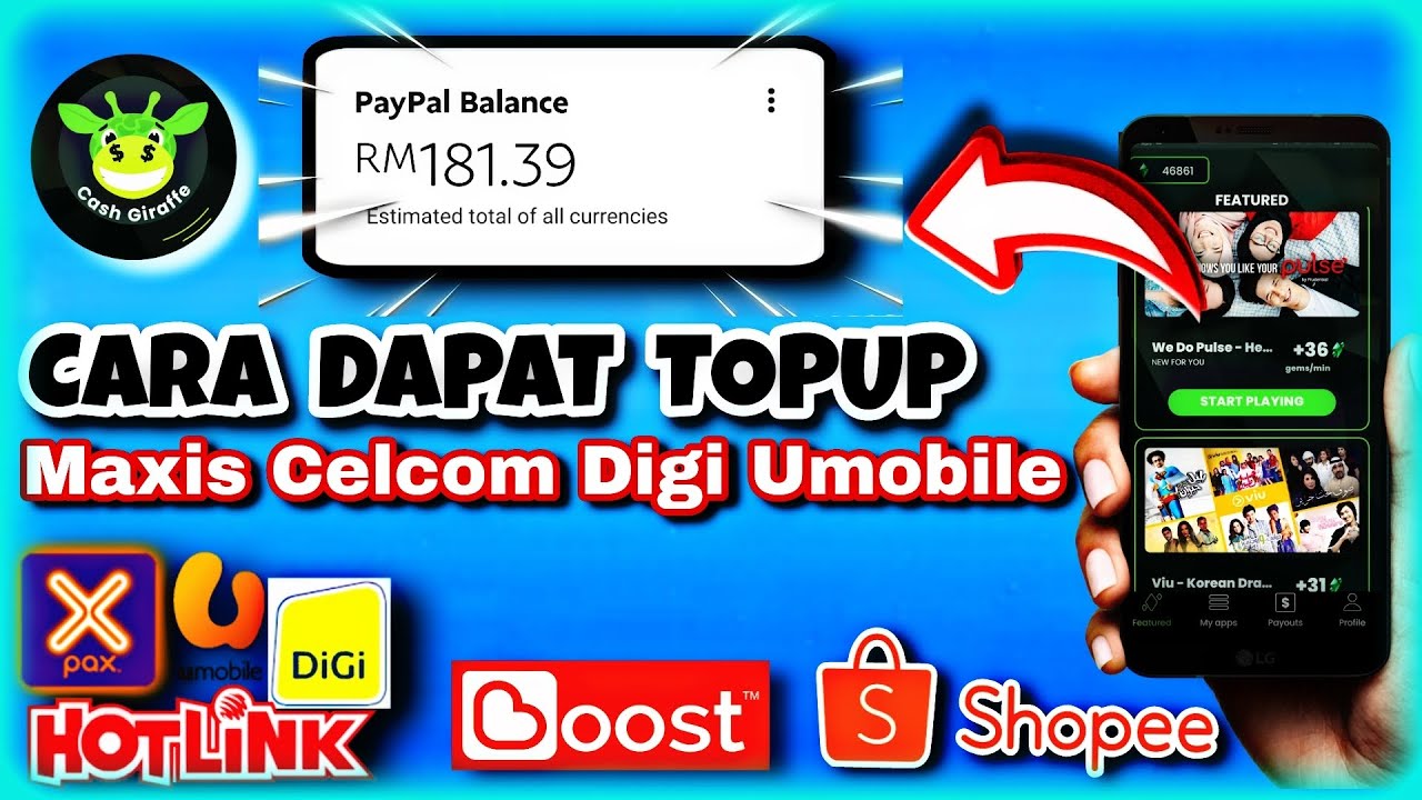 Wajib tonton !! Cara dapat topup percuma dengan install aplikasi sahaja ...