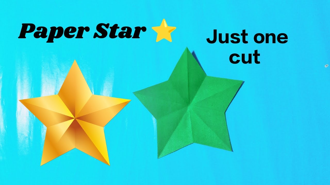 how to make perfect star with one cut | star making with one cut ...