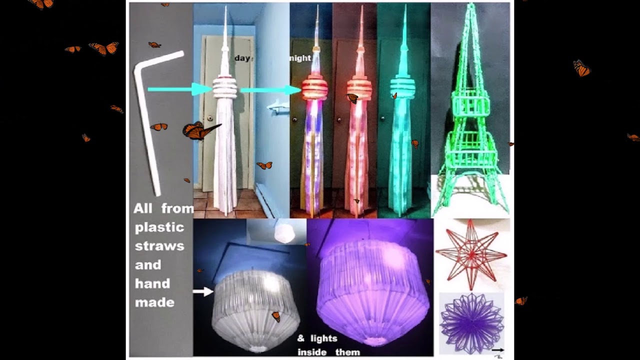 i created them from plastic straws, use led lights ....... - YouTube