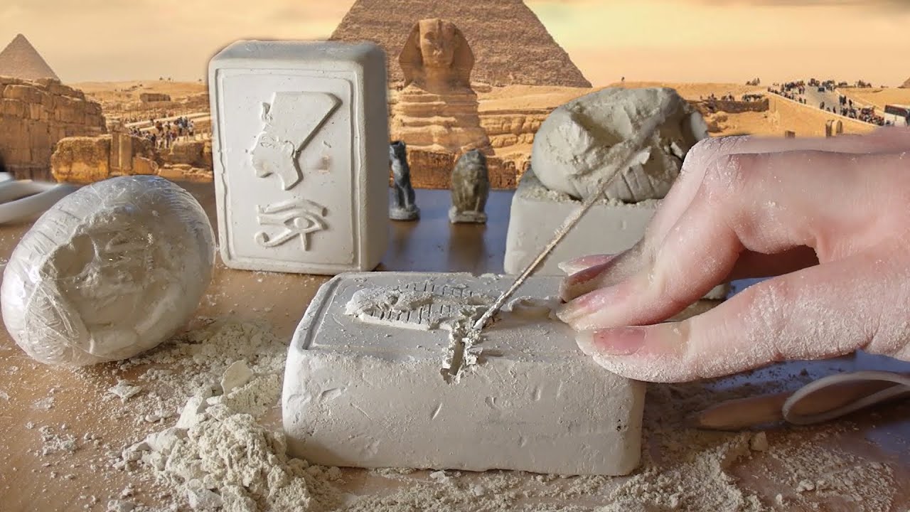 ASMR/ Ancient Egypt Excavation kit - YouTube