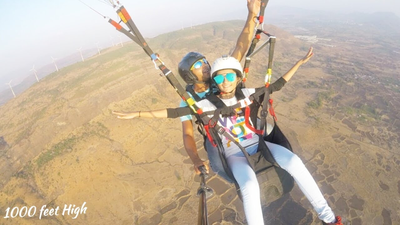 1000 Feet High in the sky |Most Thrilling Paragliding Video | Kamshet ...