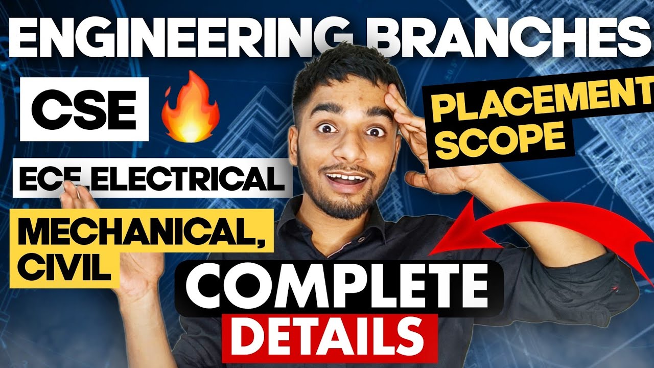 JEE Mains 2023 : Top Engineering Branches in India | Scope | Placement | Complete details🔥 - YouTube