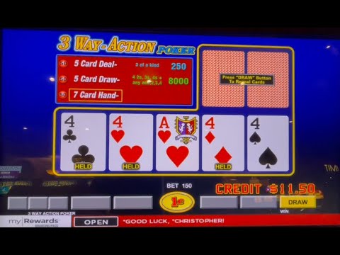 Video Poker: 3 Way-Action Poker Session - Nice Hits! - YouTube