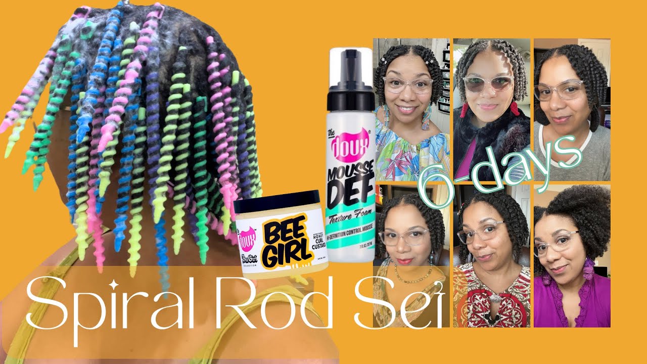 Spiral rod roller set tutorial: 6-day progression | natural hair #2024curlvlog - YouTube
