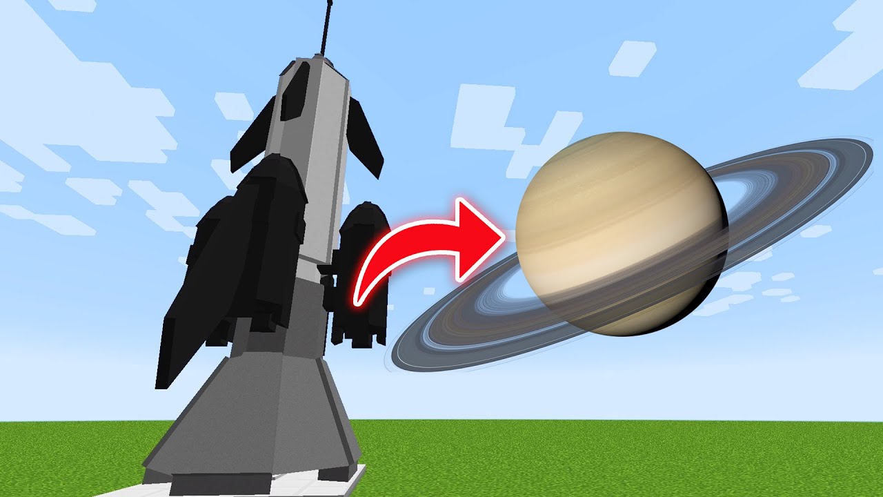 How to FLY to The SATURN in MINECRAFT - YouTube