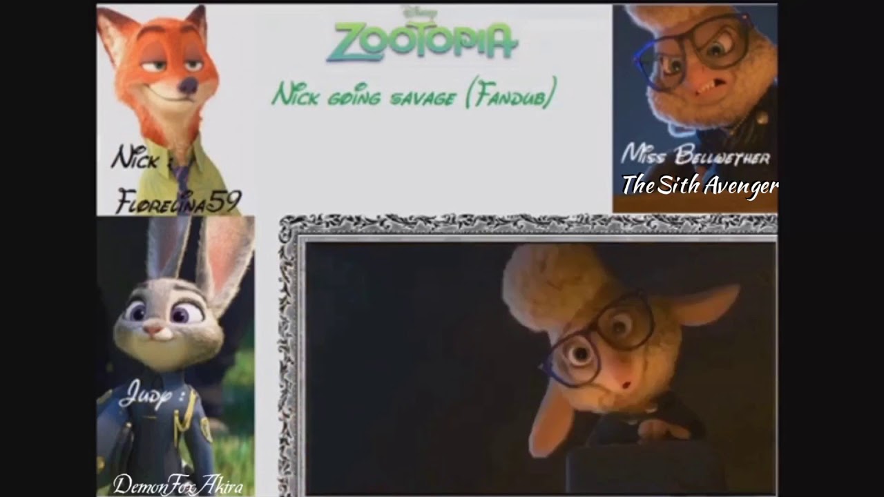 Zootopia FANDUB COLLAB (w/DemonFoxAkira & Florelina59): Nick Going ...