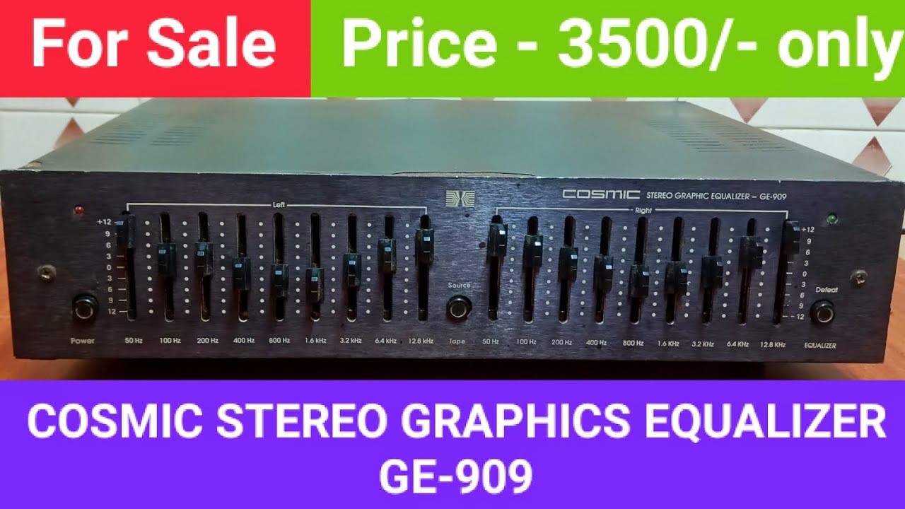 COSMIC STEREO GRAPHICS EQUALIZER GE-909 Contact No - 8750424840 - YouTube
