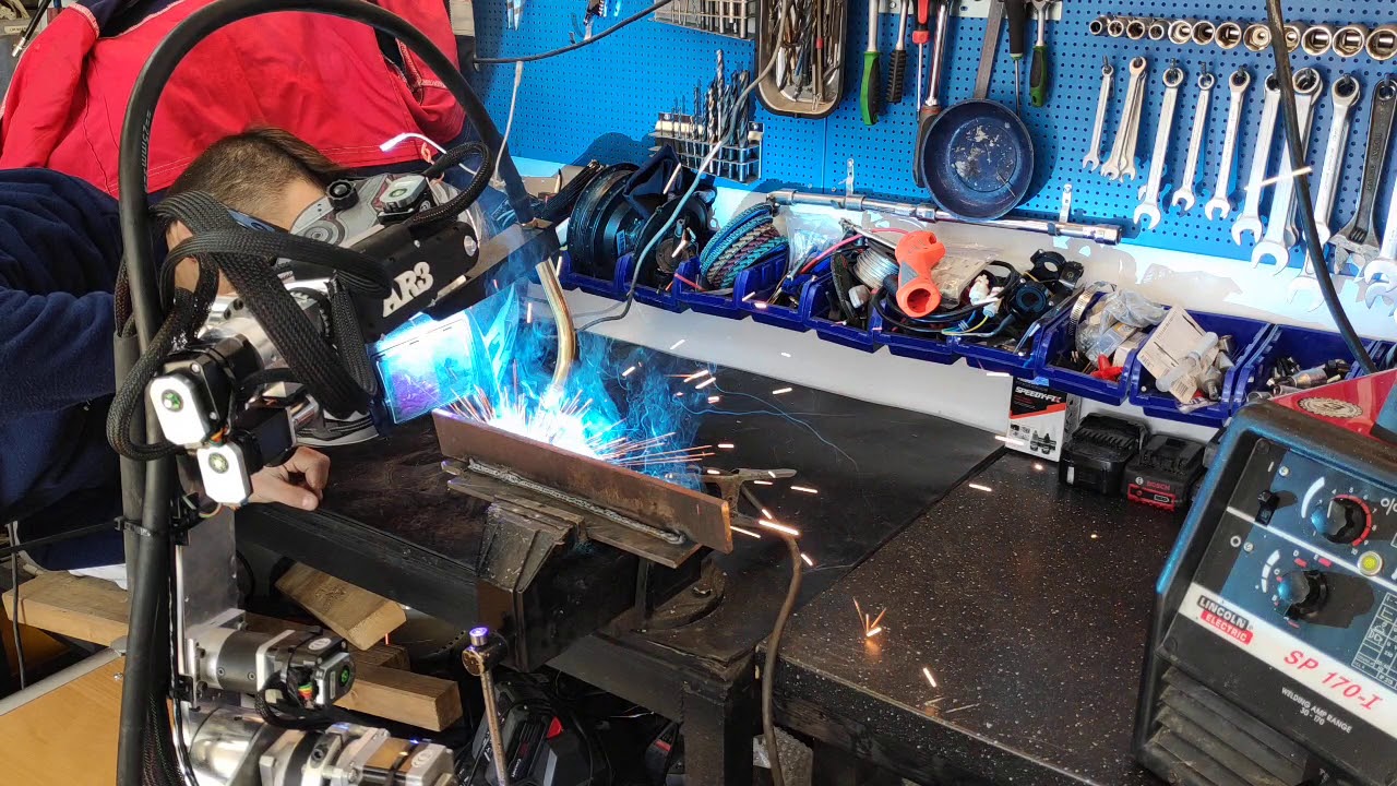 AR3 (Annin robotics) Welding, second weld of many tests. - YouTube