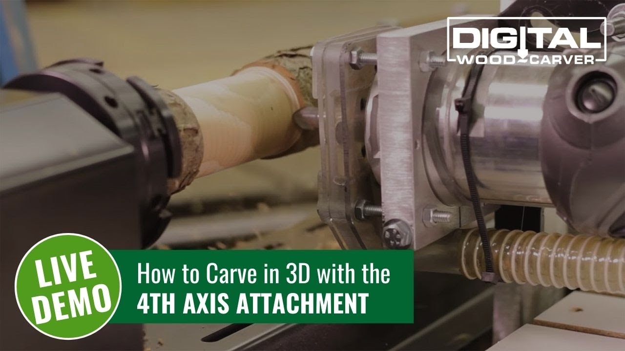 DWC 4th Axis Attachment - Rotary Axis Live Demo - YouTube