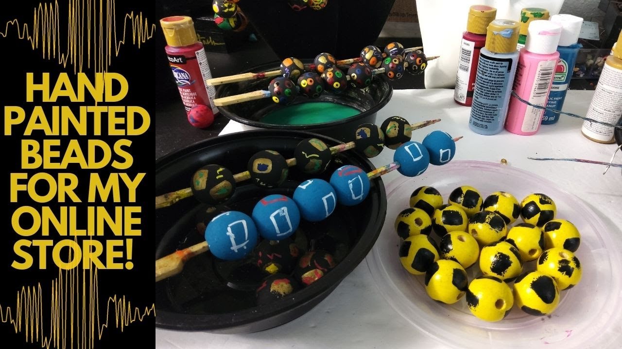 IN MY LAB PAINTING BEADS TO MAKE CHOKERS! FAIRE.COM INVENTORY IN THE ...
