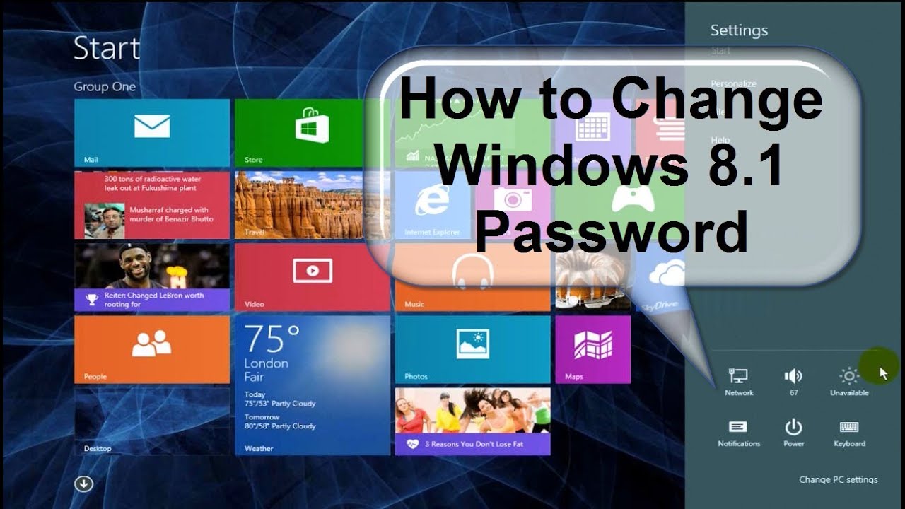 How to change windows 8 Password!!!! - Fast & Easy - YouTube