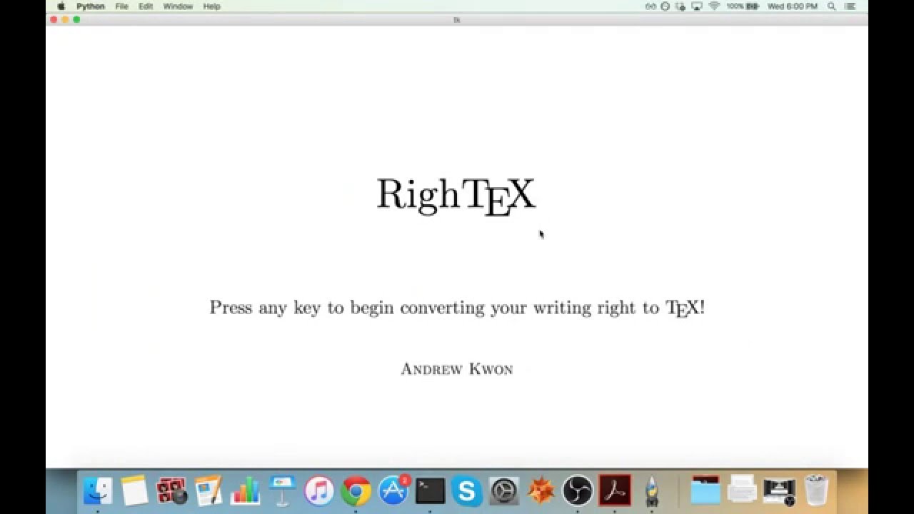 RighTeX - handwriting taken right to TeX - YouTube