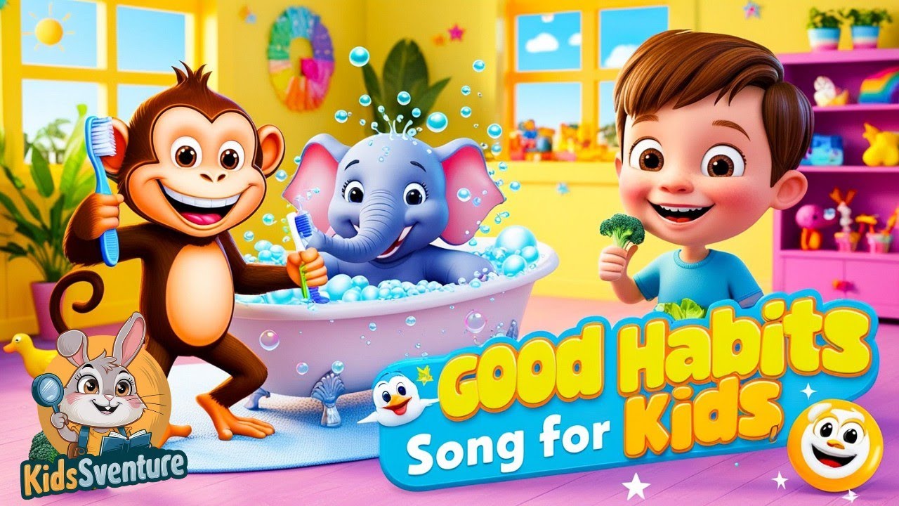 Good Habits Song For kids | Brush Your Teeth | Eat Healthy| 3D ...