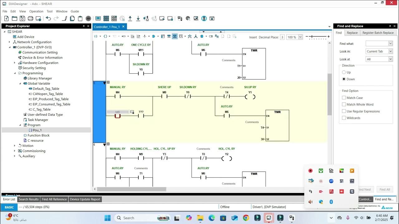 DELTA PLC DIADESIGNER [ SHEARING MACHINE LAST PART ] PROGRAMMING - YouTube