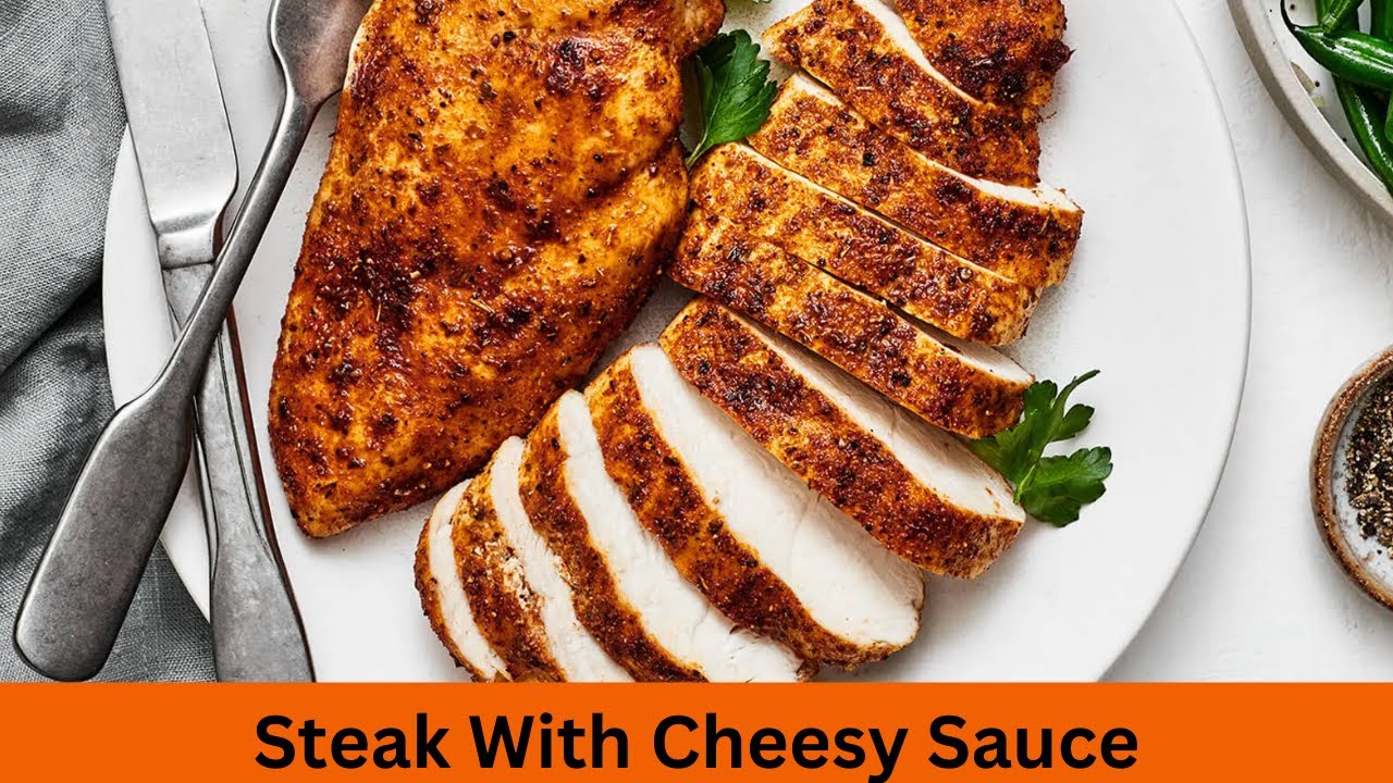 Chicken Steak with White Sauce Recipe| Quick Delicious Chicken Steak ...