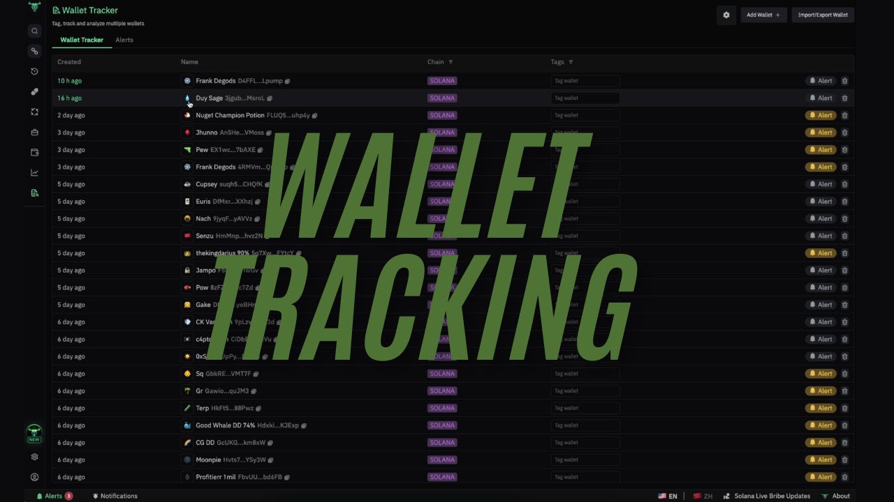 Bullx NEO's Wallet Tracker - YouTube