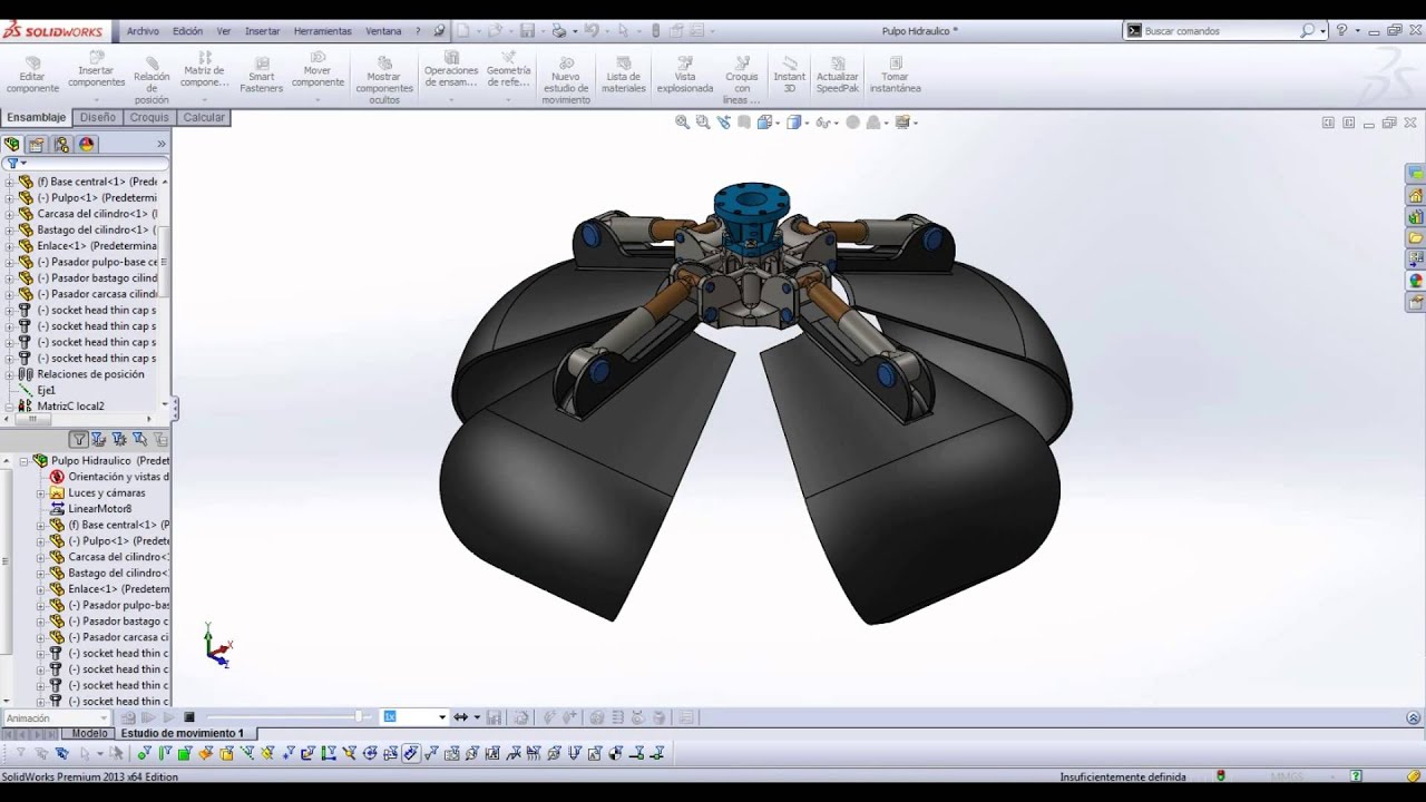 Hidraulic claws - Garras hidraulicas (Solidworks) - YouTube