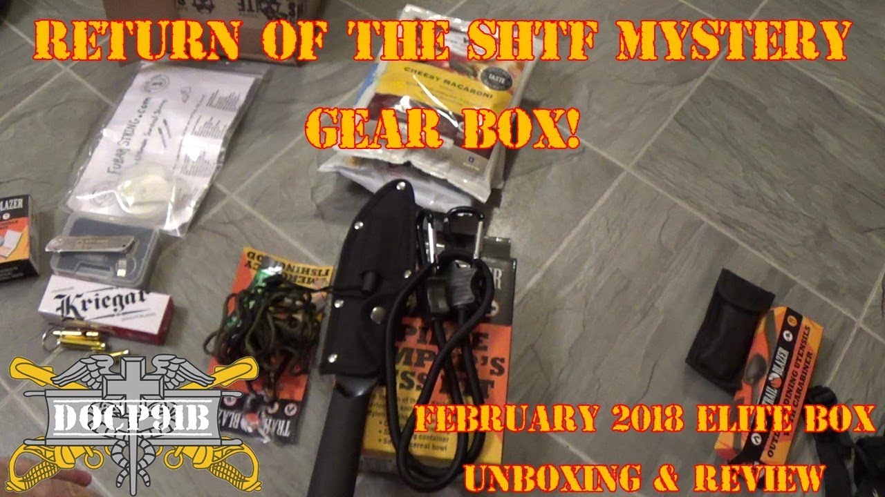 Return of the SHTF Mystery Gear Box! - February 2018 Elite Box Unboxing ...